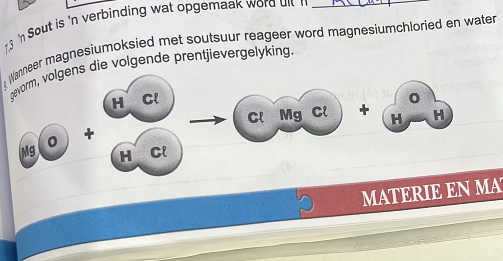 Wanneer magnesiumoksied met soutsuur reageer