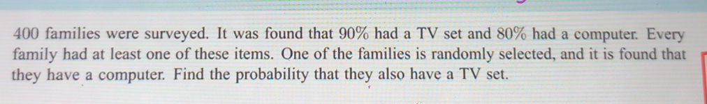 400 families were surveyed. It was found