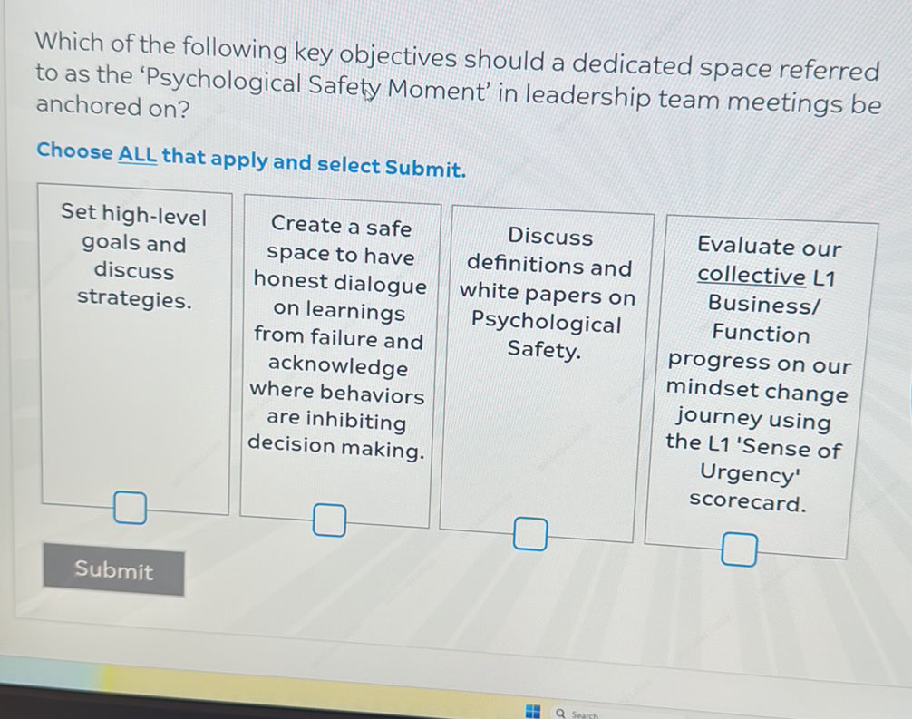 Which of the following key objectives should | StudyX