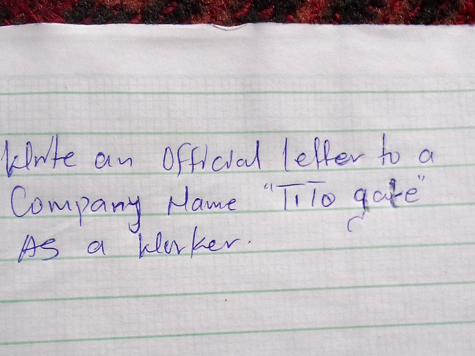 Write an official letter to a Company Name | StudyX