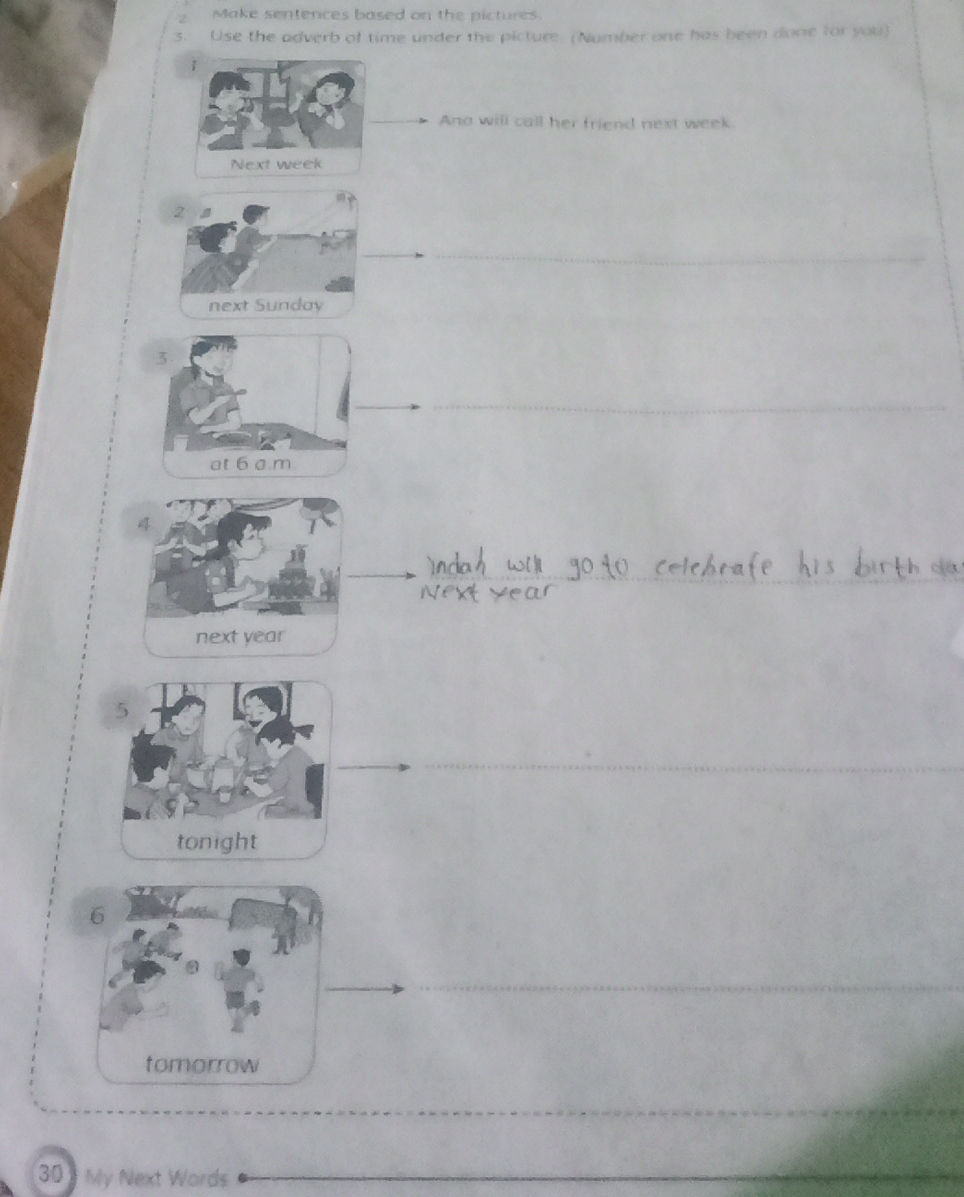 Make sentences based on the pictures. Use | StudyX