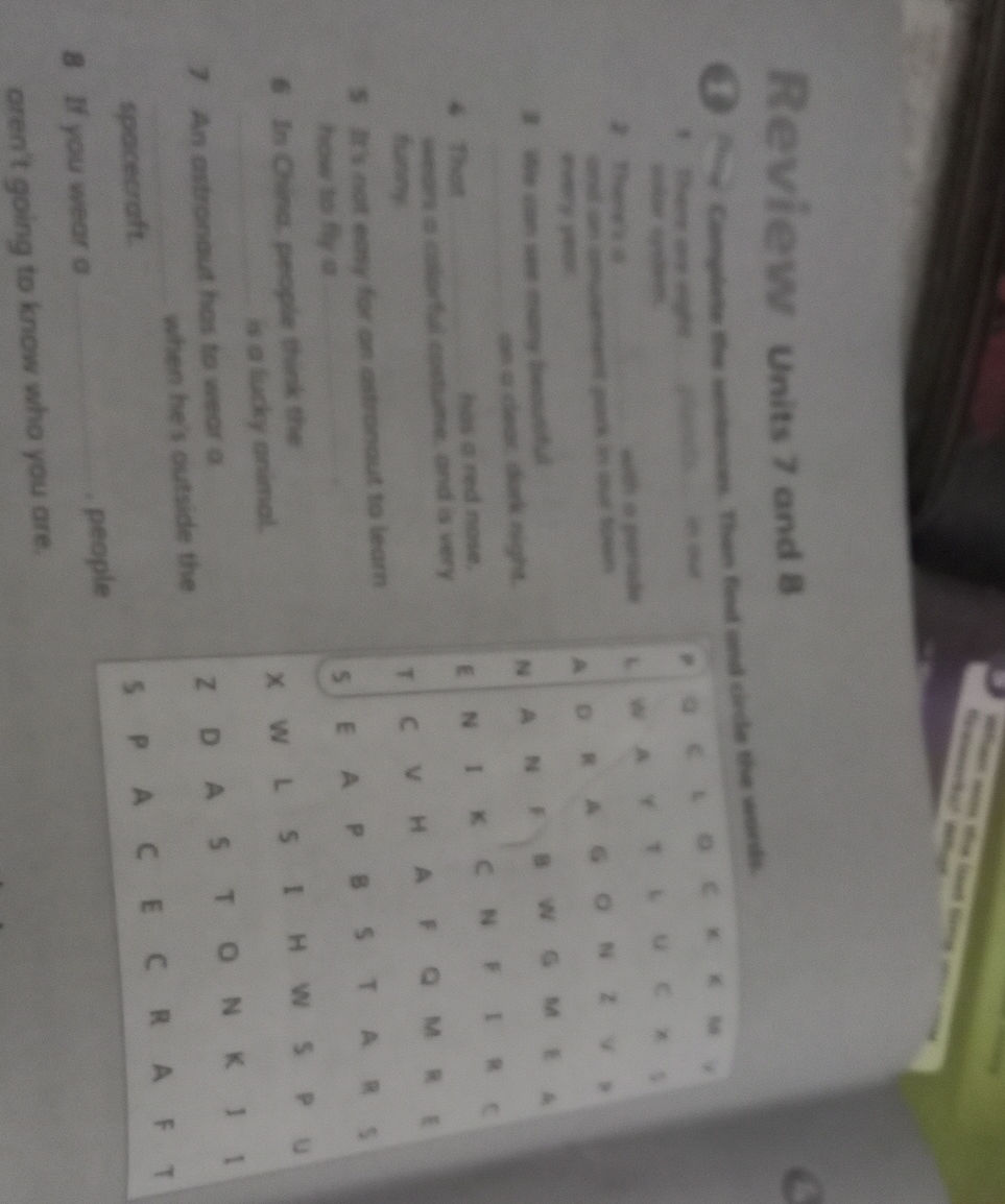 Complete the sentences. Then find and circle | StudyX