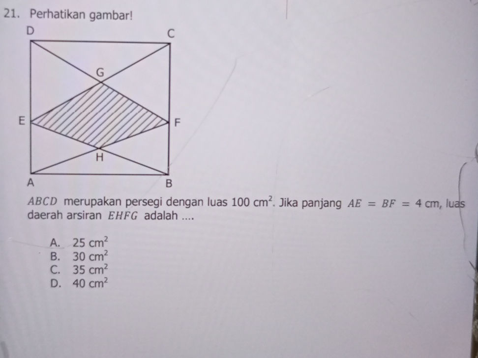 21. Perhatikan gambar! ABCD merupakan | StudyX