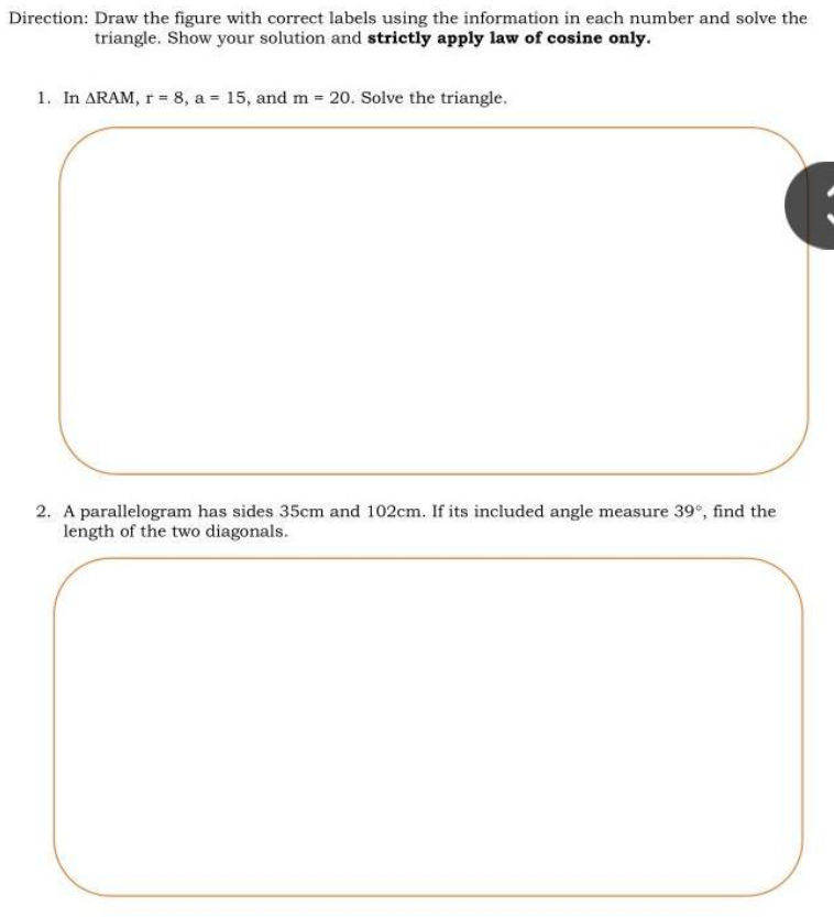Direction: Draw the figure with correct | StudyX