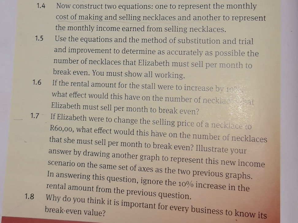 1.4 Now construct two equations: one to | StudyX