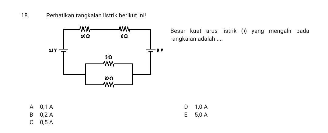 18. Perhatikan rangkaian listrik berikut | StudyX