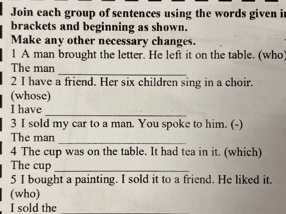Join each group of sentences using the words | StudyX