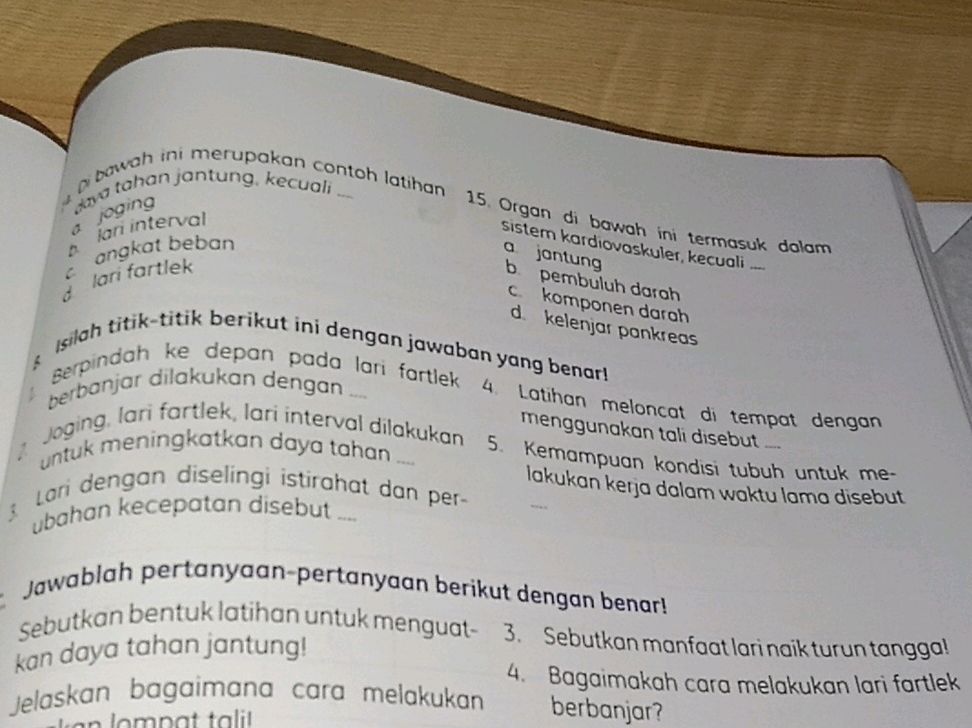 Di bawah ini merupakan contoh latihan daya | StudyX