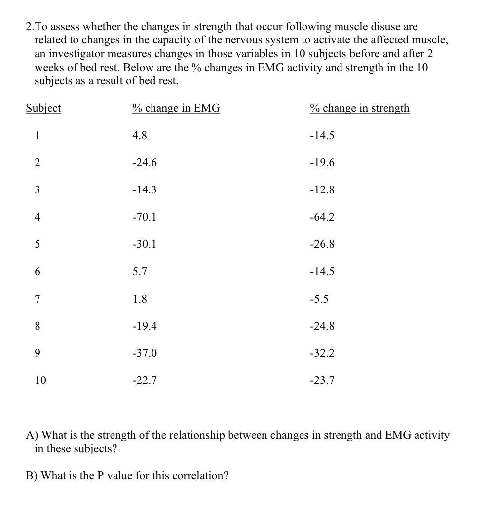 2. To assess whether the changes in strength | StudyX