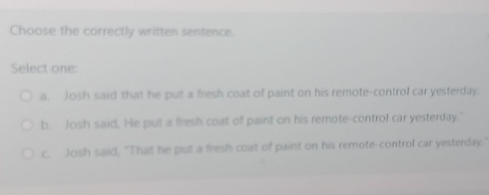 Choose the correctly written sentence. | StudyX