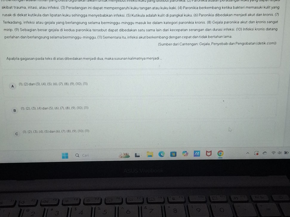 Apabila gagasan pada teks di atas dibedakan | StudyX