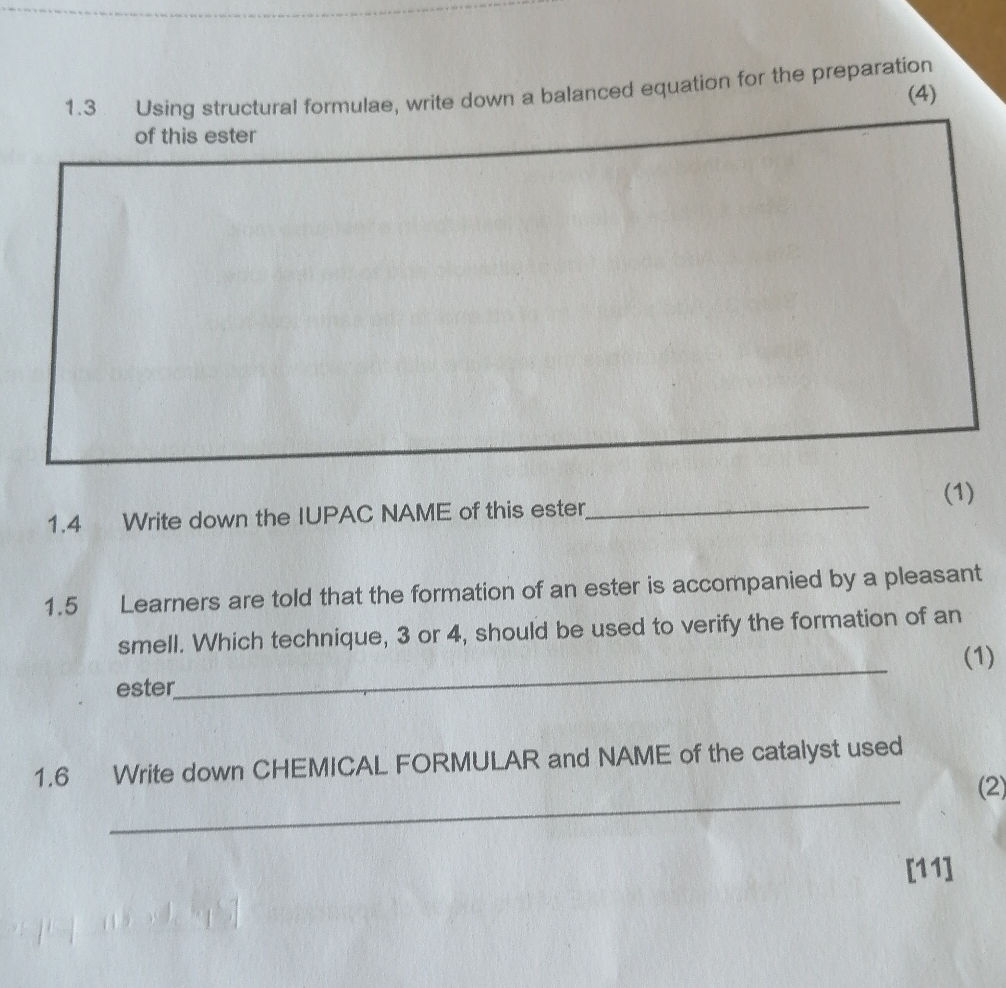 1.3 Using structural formulae, write down a | StudyX
