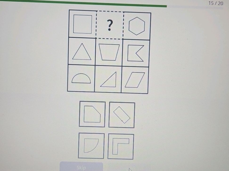 Which shape should replace the question | StudyX