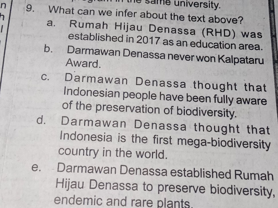 9. What can we infer about the text above? | StudyX