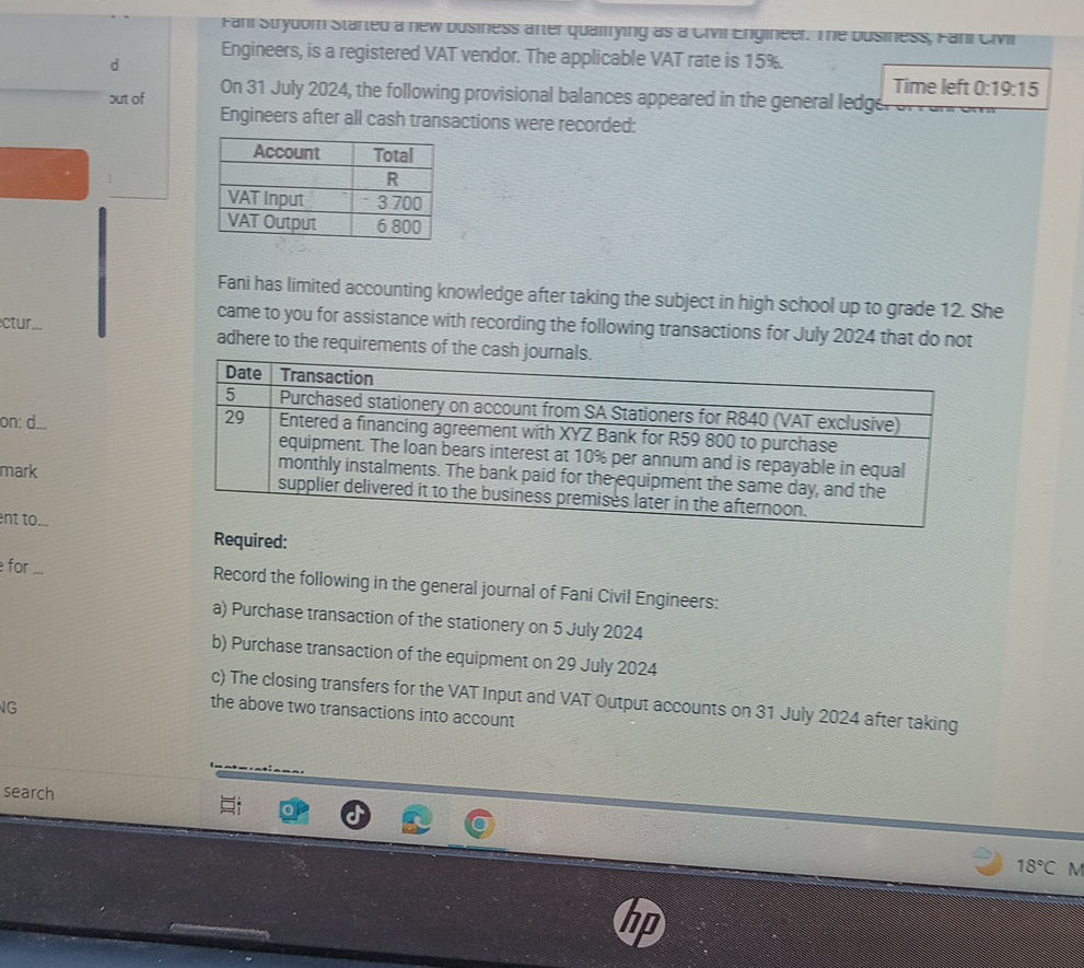 d Engineers, is a registered VAT vendor. The | StudyX