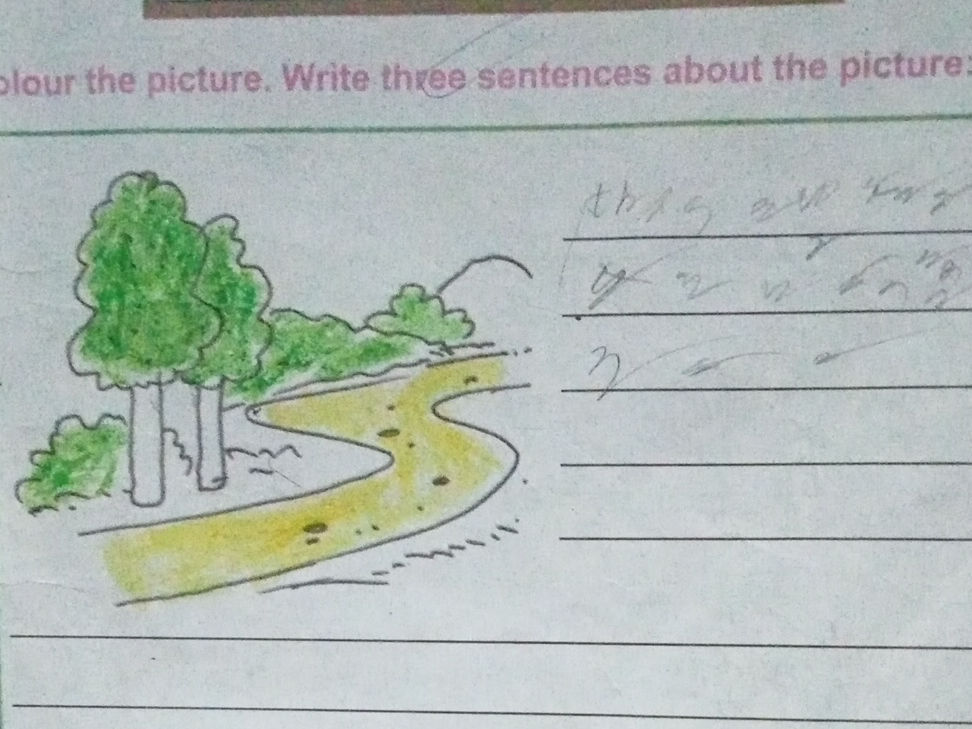 Write three sentences about the picture: | StudyX