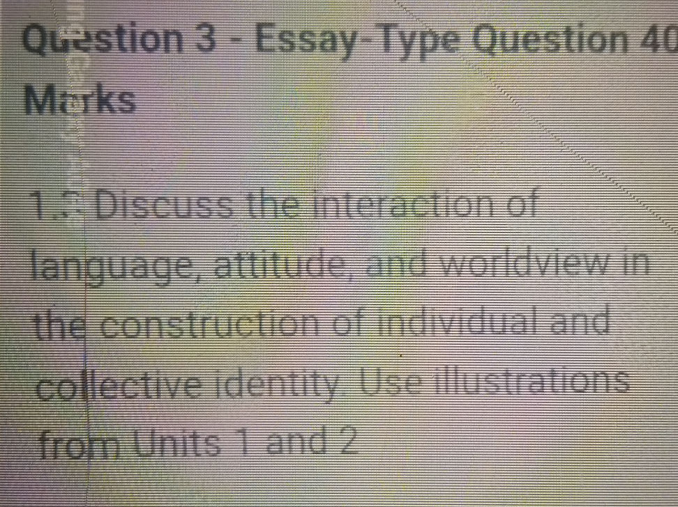1. Discuss the interaction of language, | StudyX