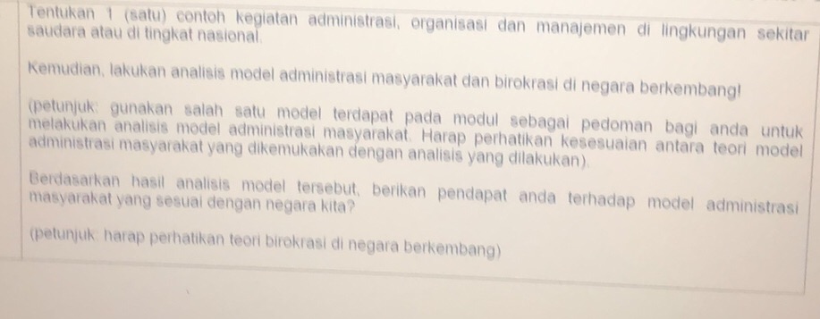 Tentukan 1 (satu) contoh kegiatan | StudyX