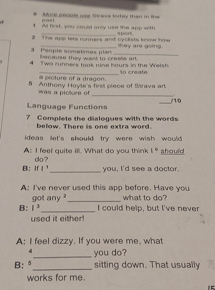 7 Complete the dialogues with the words | StudyX