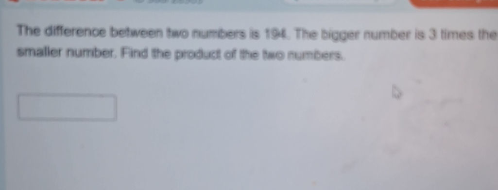 The difference between two numbers is 194. | StudyX