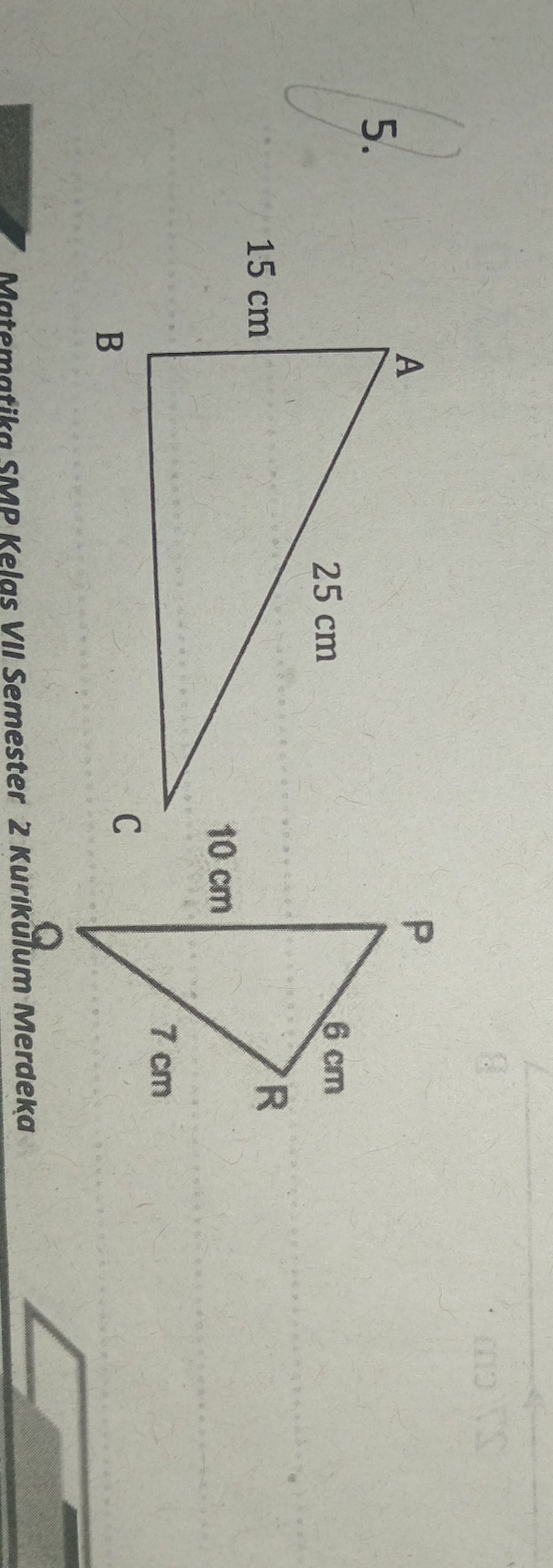 5. There are two triangles. The first | StudyX