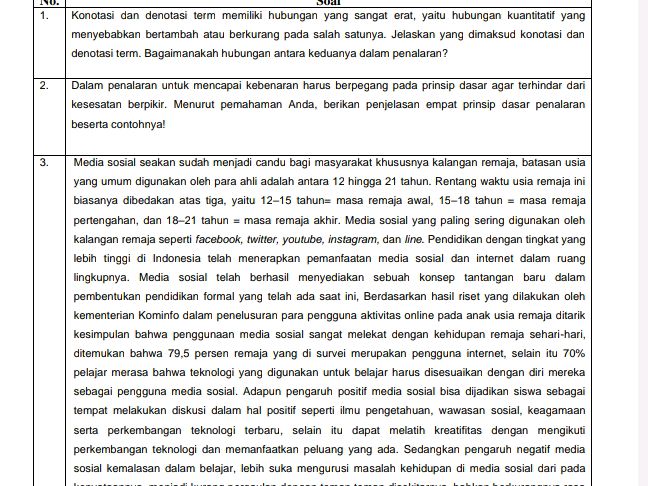 1. Konotasi dan denotasi term memiliki | StudyX