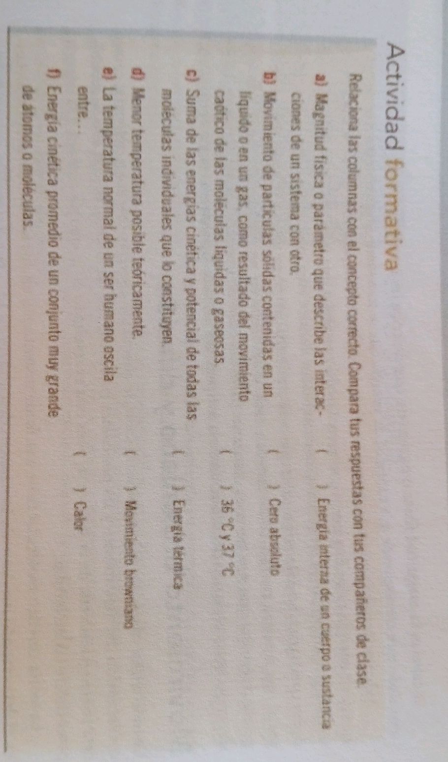 Relaciona las columnas con el concepto | StudyX