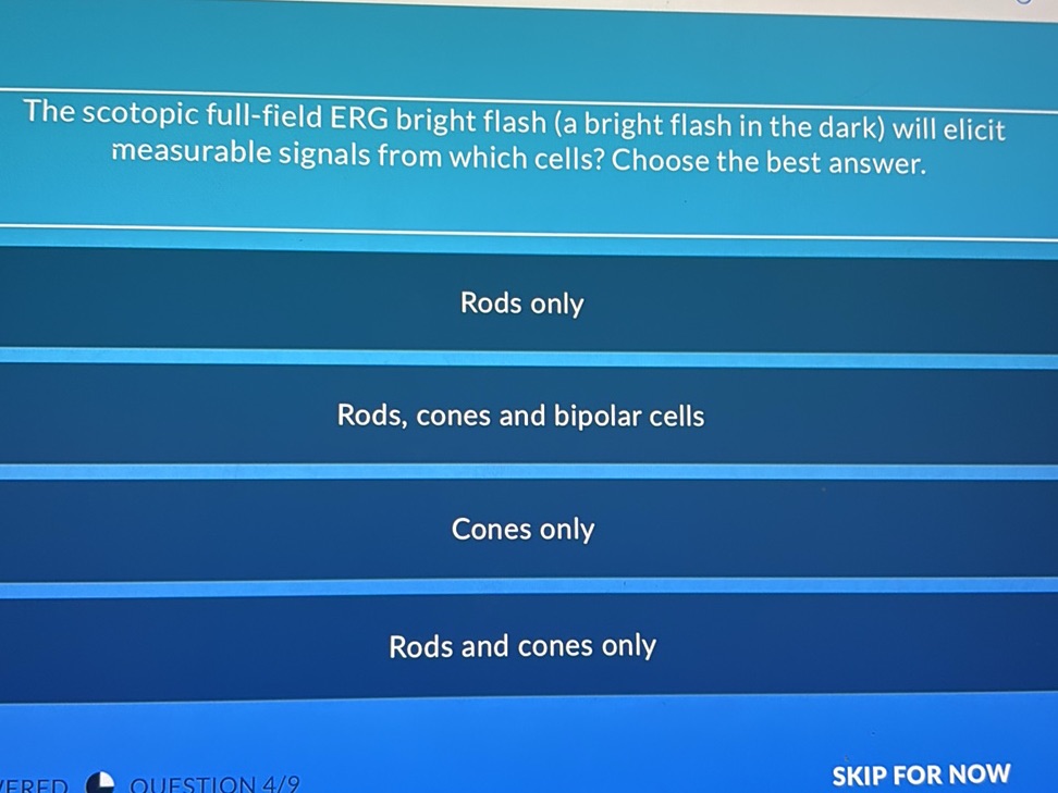 The scotopic full-field ERG bright flash (a | StudyX