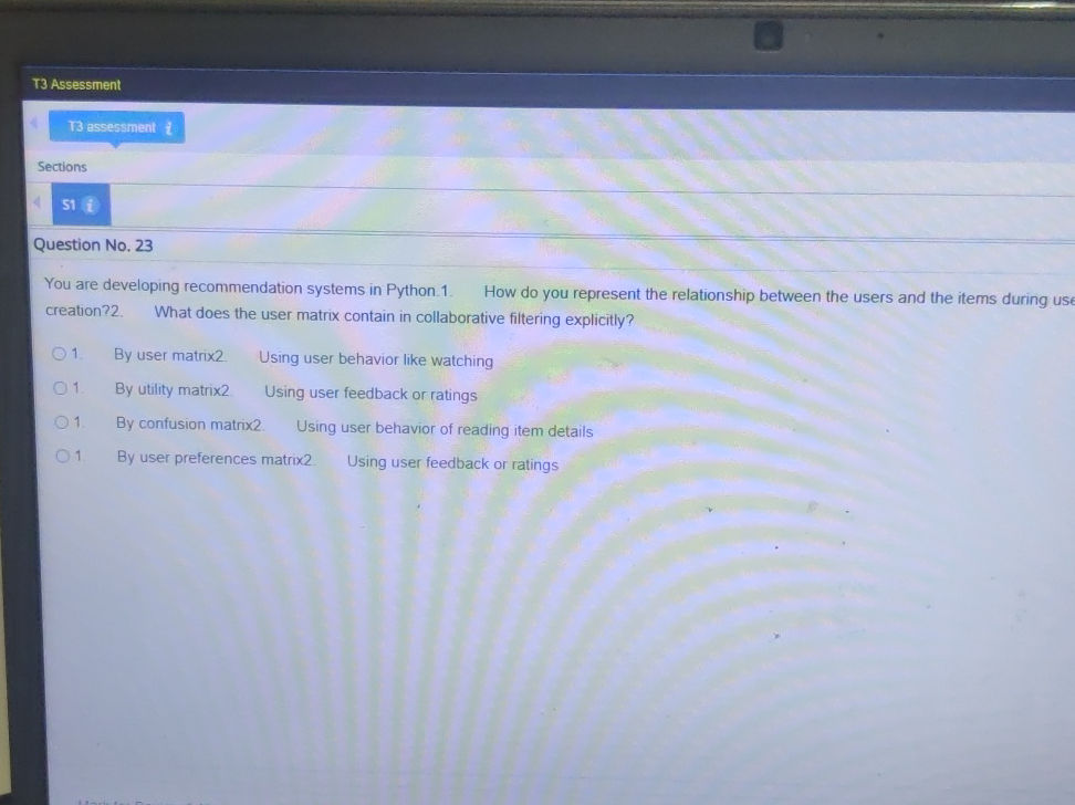 You are developing recommendation systems in | StudyX