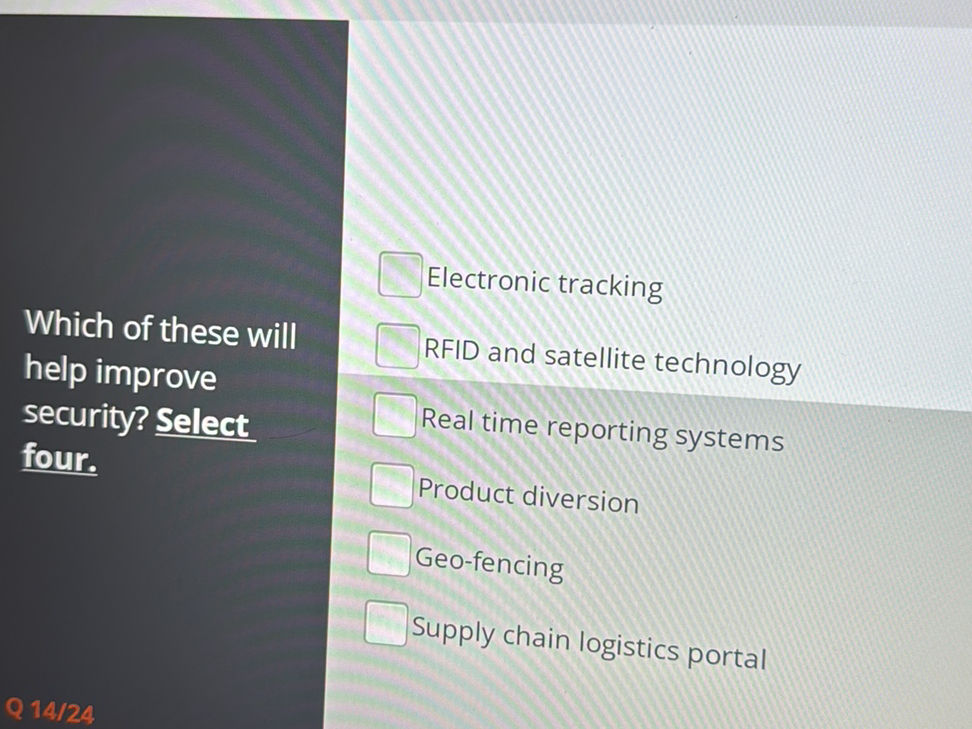 Which of these will help improve security? | StudyX