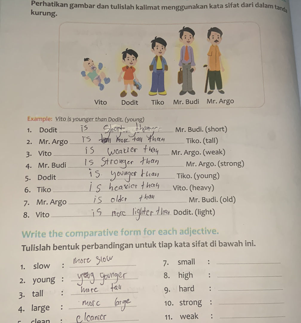 Perhatikan gambar dan tulislah kalimat | StudyX