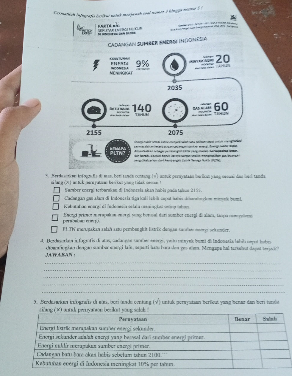 3. Berdasarkan infografis di atas, beri | StudyX