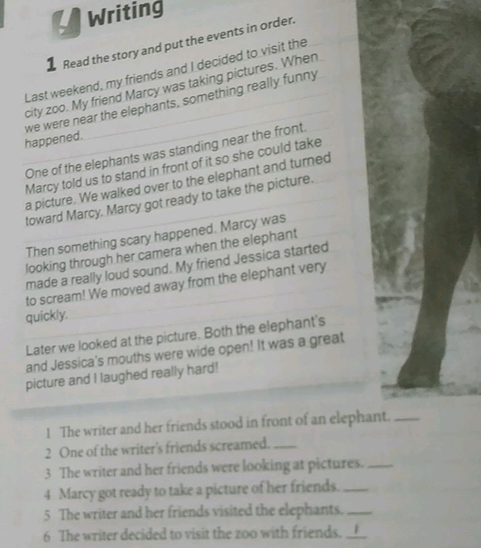 1 Read the story and put the events in | StudyX