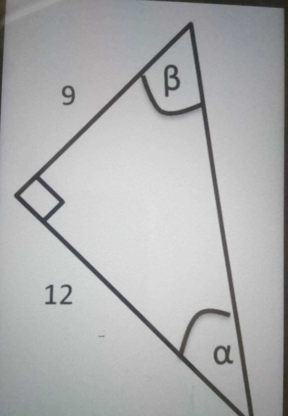 A right triangle is shown with sides labeled | StudyX