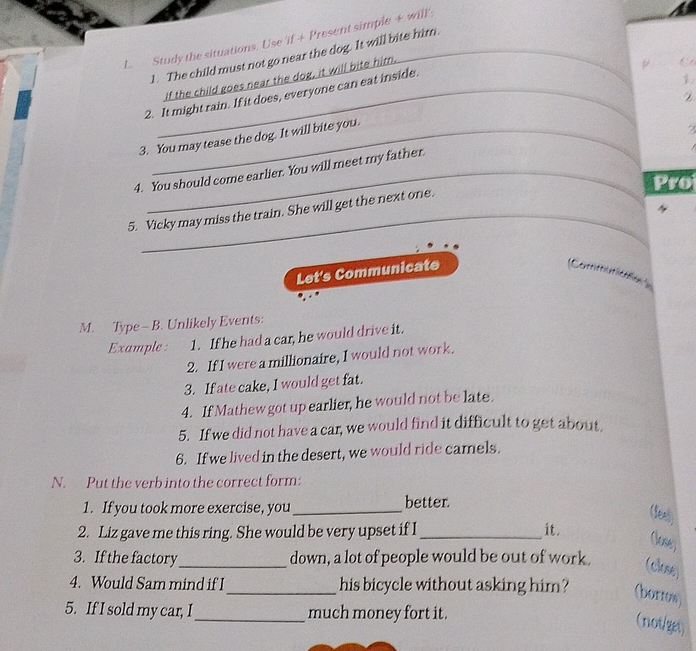 L. Study the situations. Use 'if + Present | StudyX