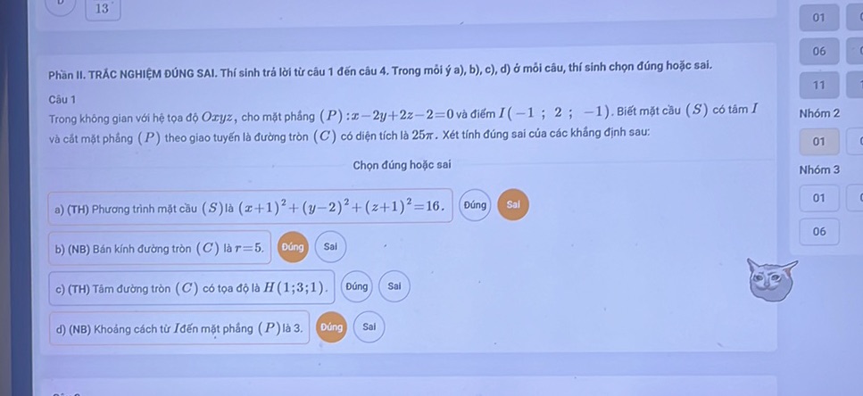 Trong không gian với hệ tọa độ $Oxyz$, cho | StudyX