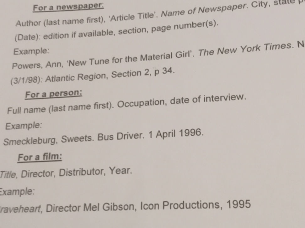 For a newspaper: Author (last name first), | StudyX