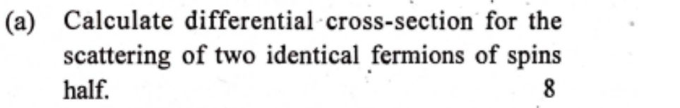 (a) Calculate differential cross-section for | StudyX