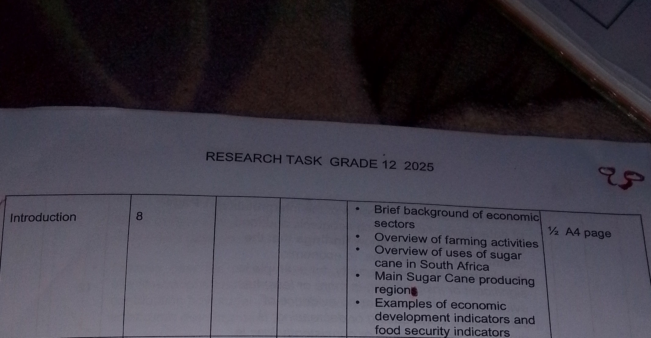 RESEARCH TASK GRADE 12 2025 * Brief | StudyX