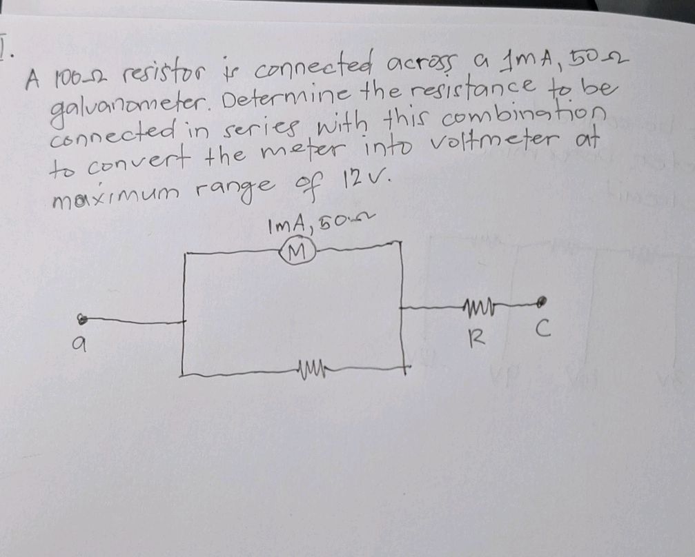 A 100-Ω resistor is connected across a 1mA, | StudyX