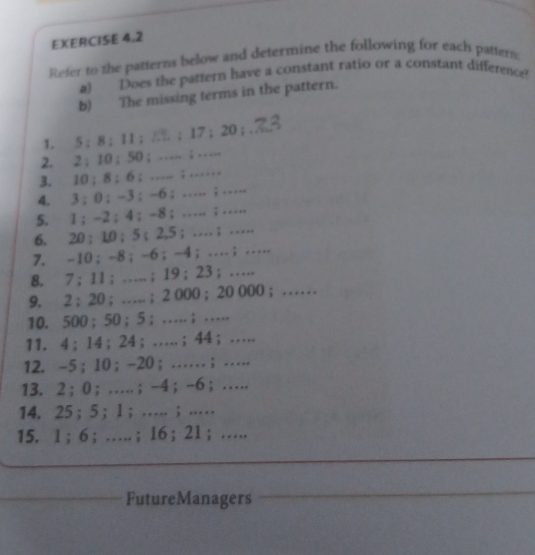 Refer to the patterns below and determine | StudyX
