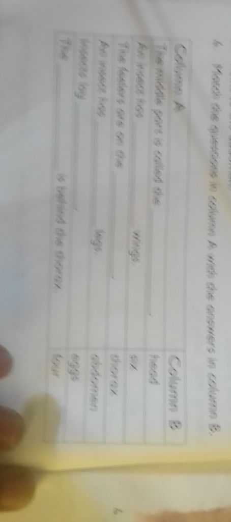 4. Match the questions in column A with the | StudyX