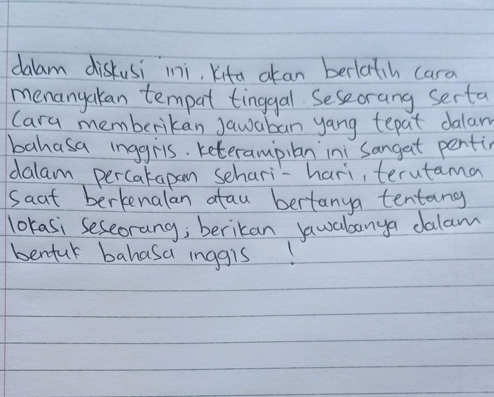 dalam diskusi ini, kita akan berlatih cara | StudyX
