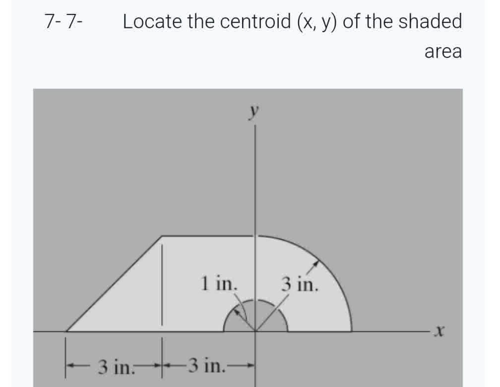 Locate the centroid (x, y) of the shaded | StudyX