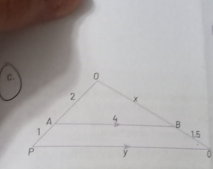 The image shows a triangle with parallel | StudyX