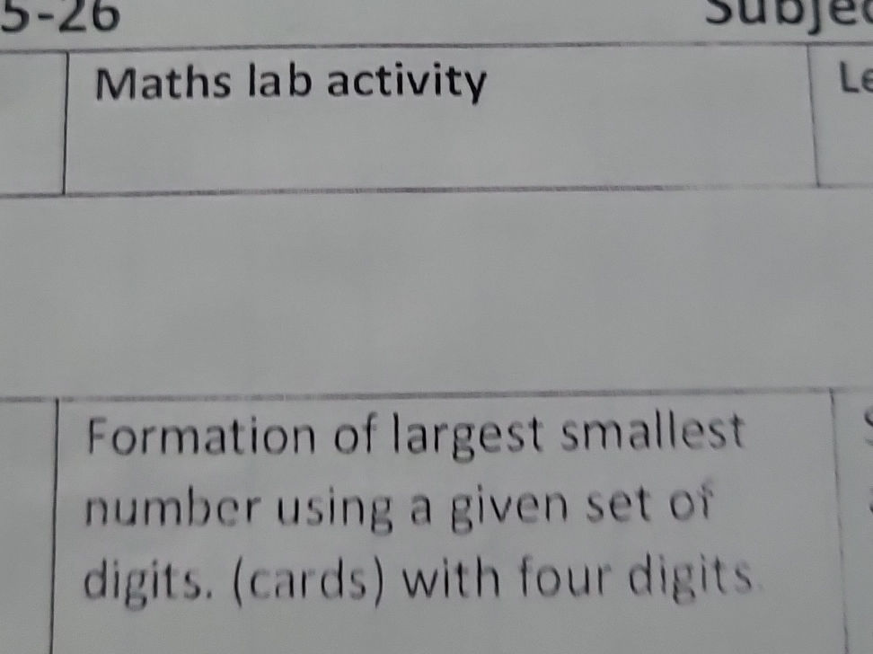 Formation of largest smallest number using a | StudyX