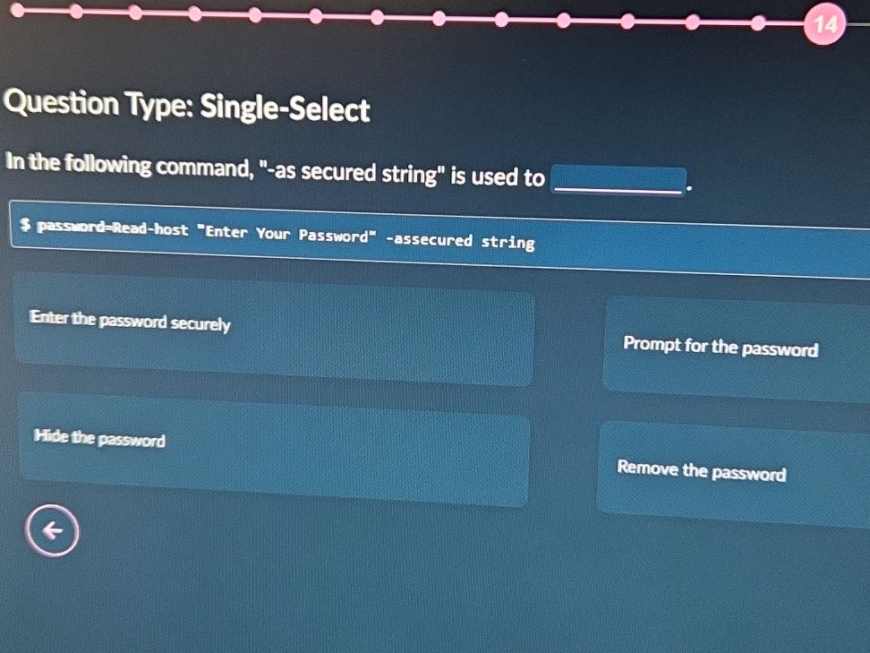 Question Type: Single-Select In the | StudyX