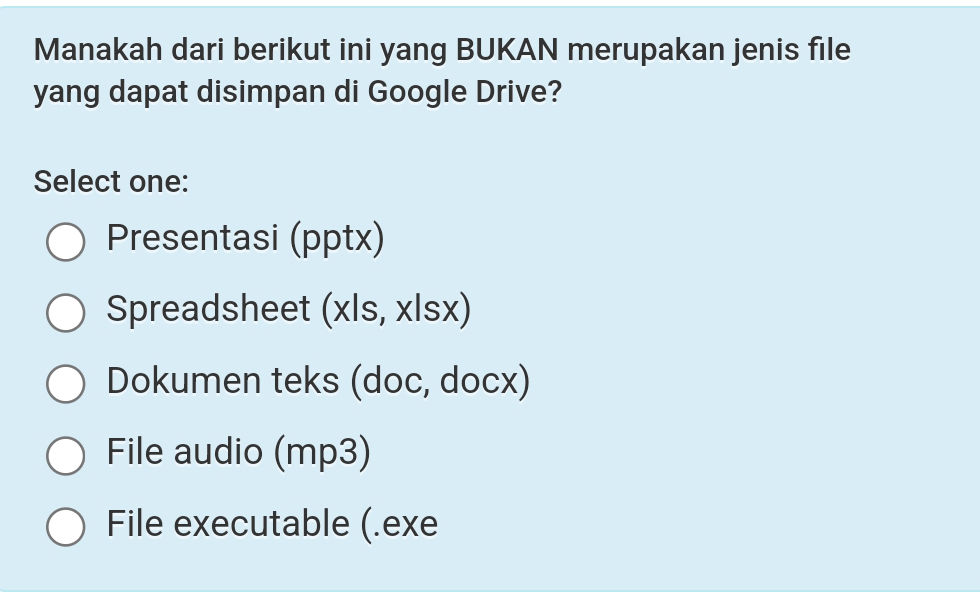 Manakah dari berikut ini yang BUKAN | StudyX