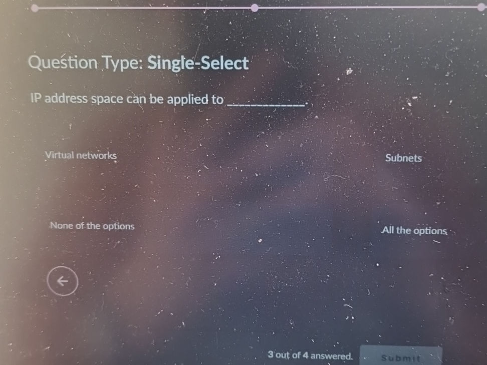 IP address space can be applied to Virtual | StudyX