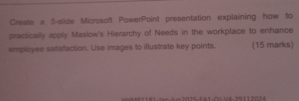 Create a 5-slide Microsoft PowerPoint | StudyX